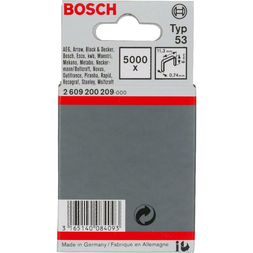 BOSCH 2609200209 staples with fine wire type 53 for air staplers 11.4 x ...
