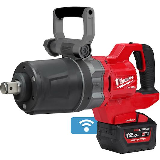 MILWAUKEE M18 ONEFHIWF1DS 121C FUEL ONE KEY cordless impact spanner 1 with friction D handle short in case 1x 12Ah battery c Klium