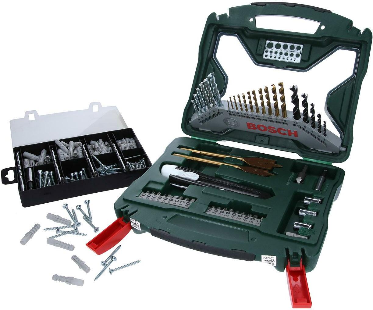 BOSCH 2607017523 X-Line 50Ti accessory set 50-piece + mounting set 173 ...