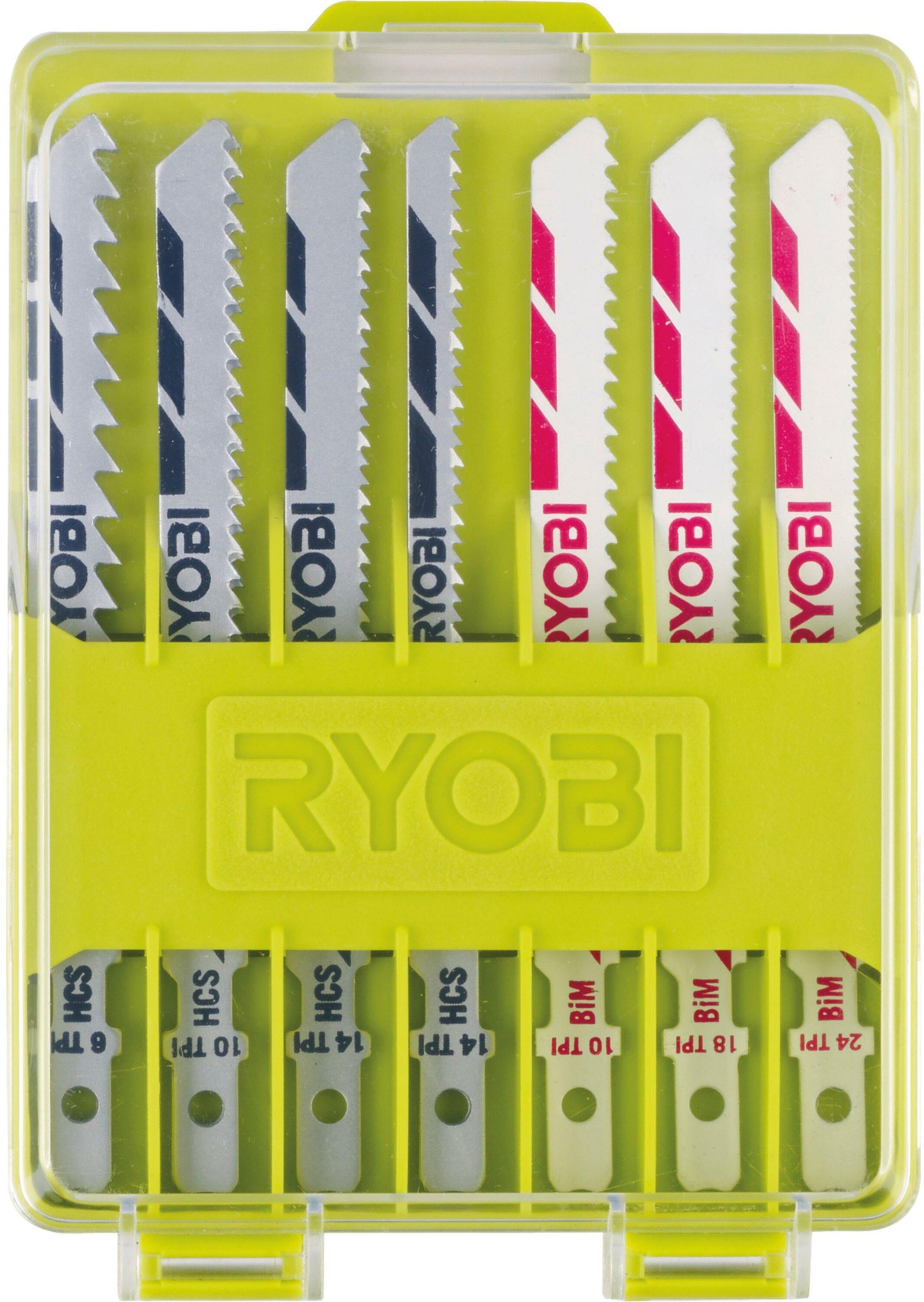 RYOBI RAK10JSB jigsaw blade set for wood metal and plastic 10 piece 5132002702 Klium