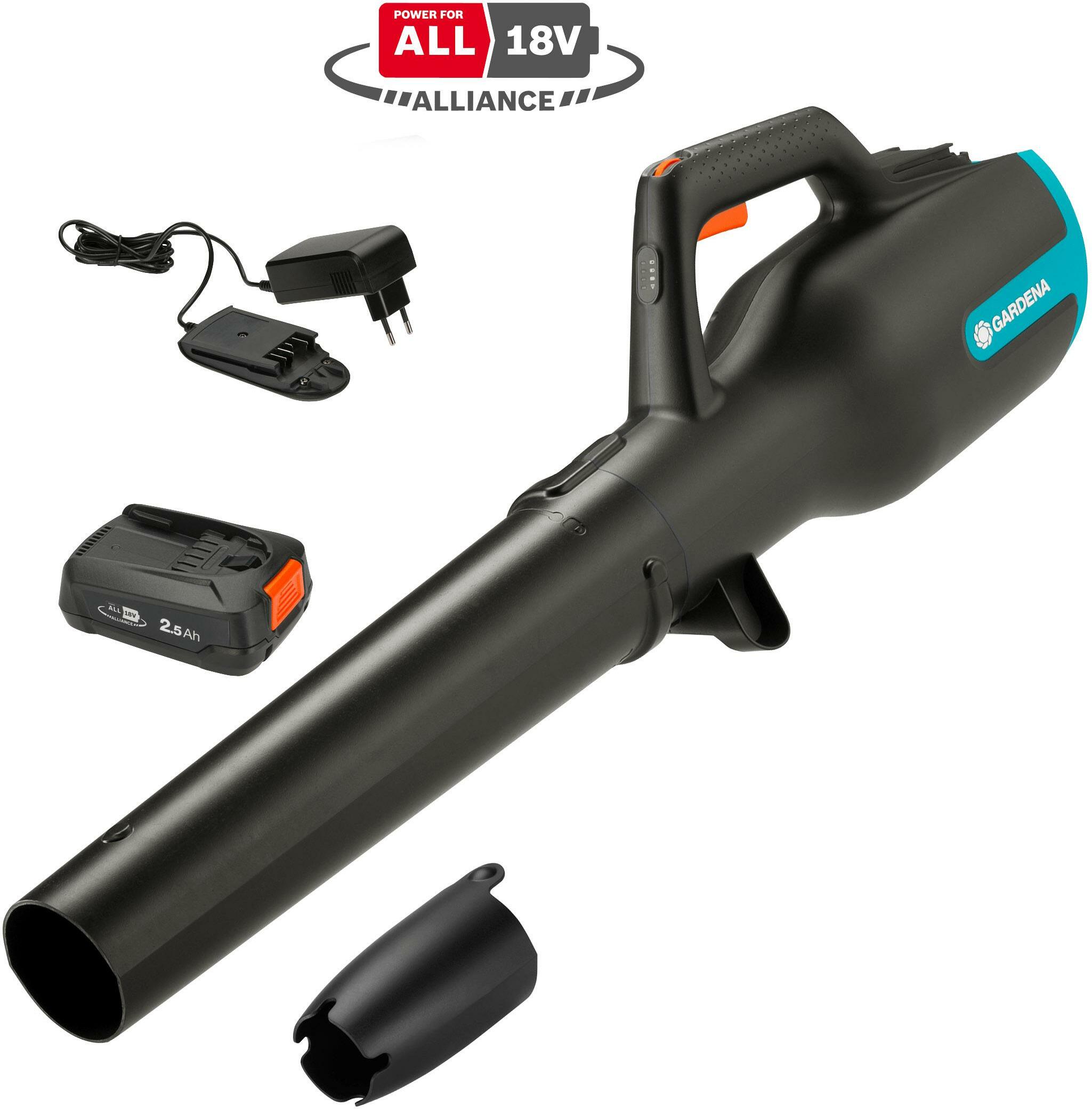 GARDENA PowerJet 18V P4A Set cordless leaf blower (1x 2.5Ah battery ...
