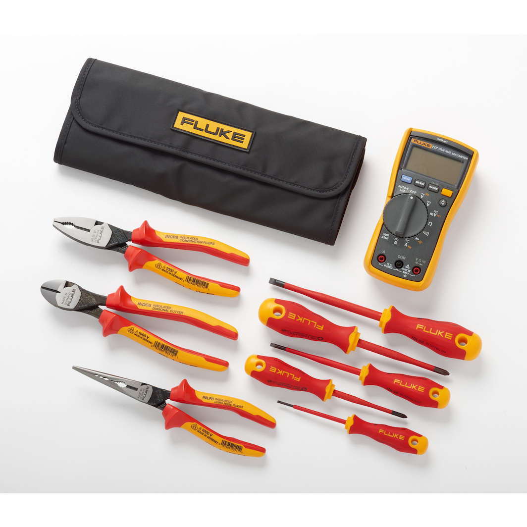FLUKE IB117K/EUR digital multimeter 117 + VDE hand tool set 8-piece in ...