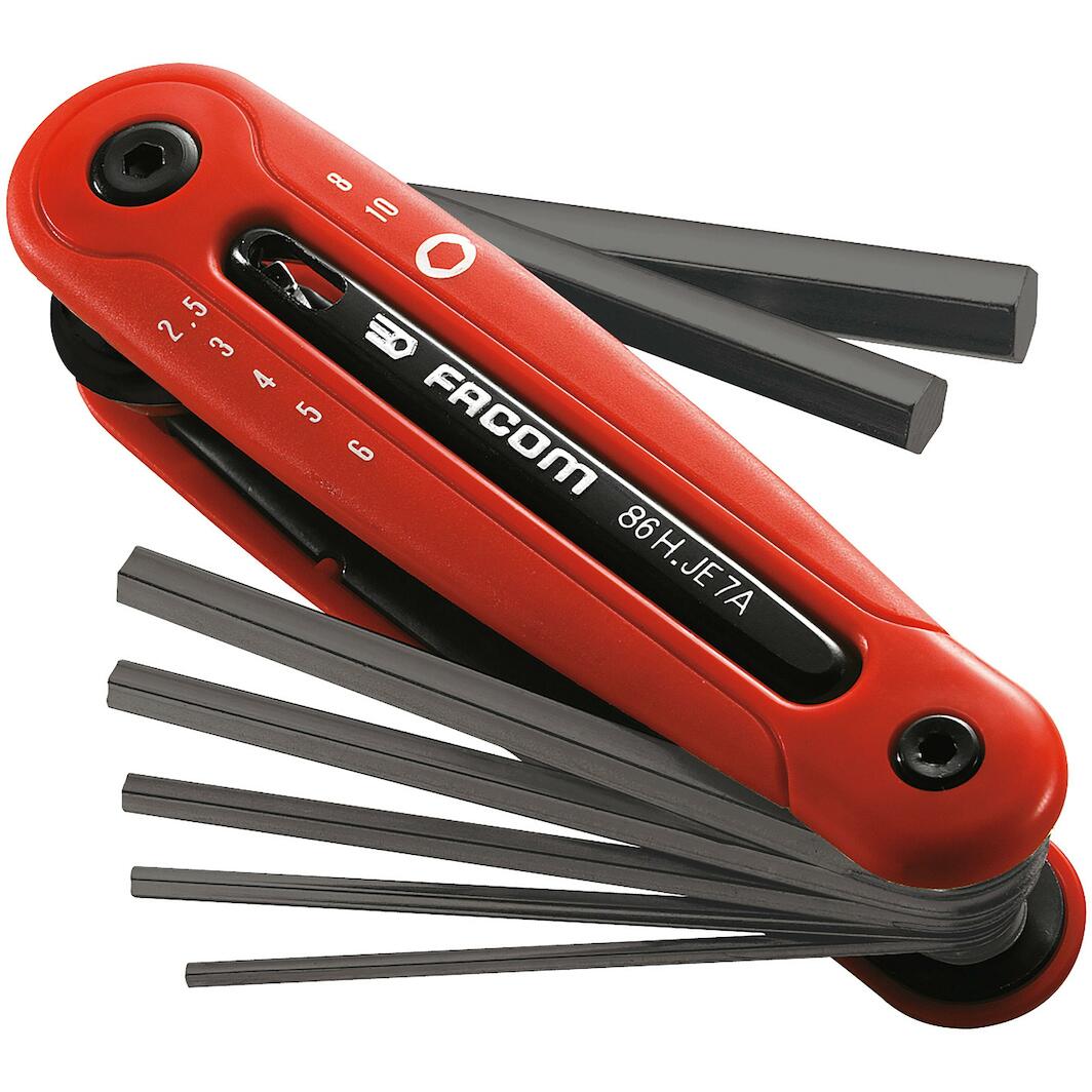 FACOM 86H.JE7A hexagon Allen wrench set collapsible 2.5-10mm 7-piece ...