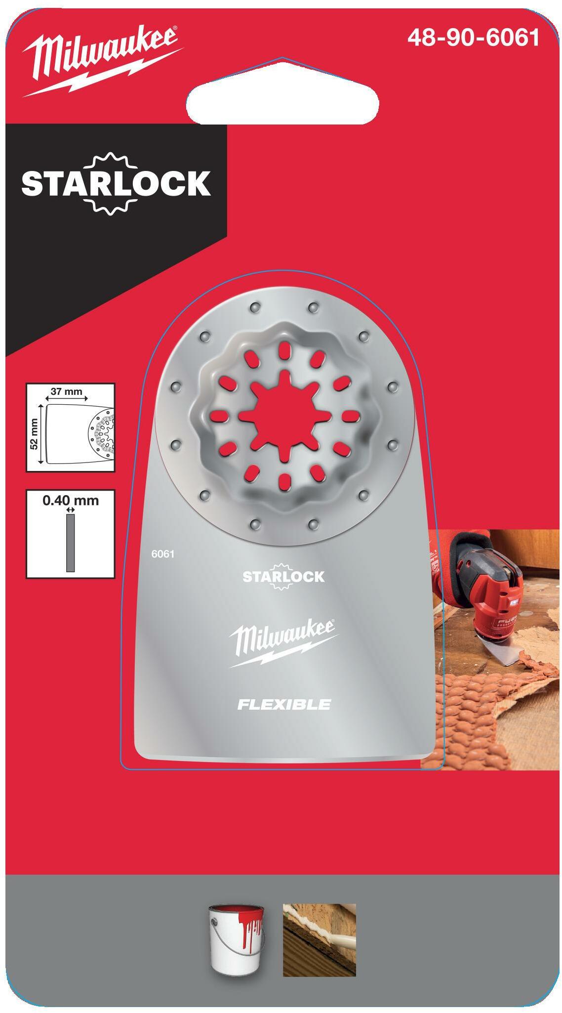 MILWAUKEE 48906061 Flexible scraper to remove silicone, acrylic, carpet ...