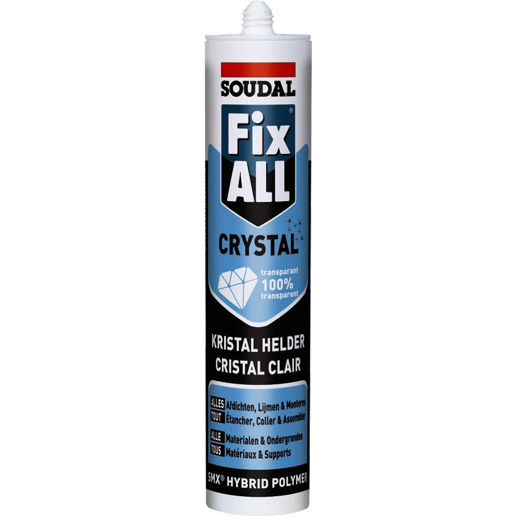 SOUDAL Fix ALL Crystal transparent hybrid adhesive sealant (290 ml) - 110980 | Klium