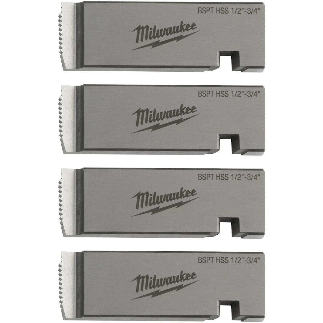 MILWAUKEE 4932492928 pipe thread cutter dies PTR2D 1/2" - 3/4" BSPT HSS ...