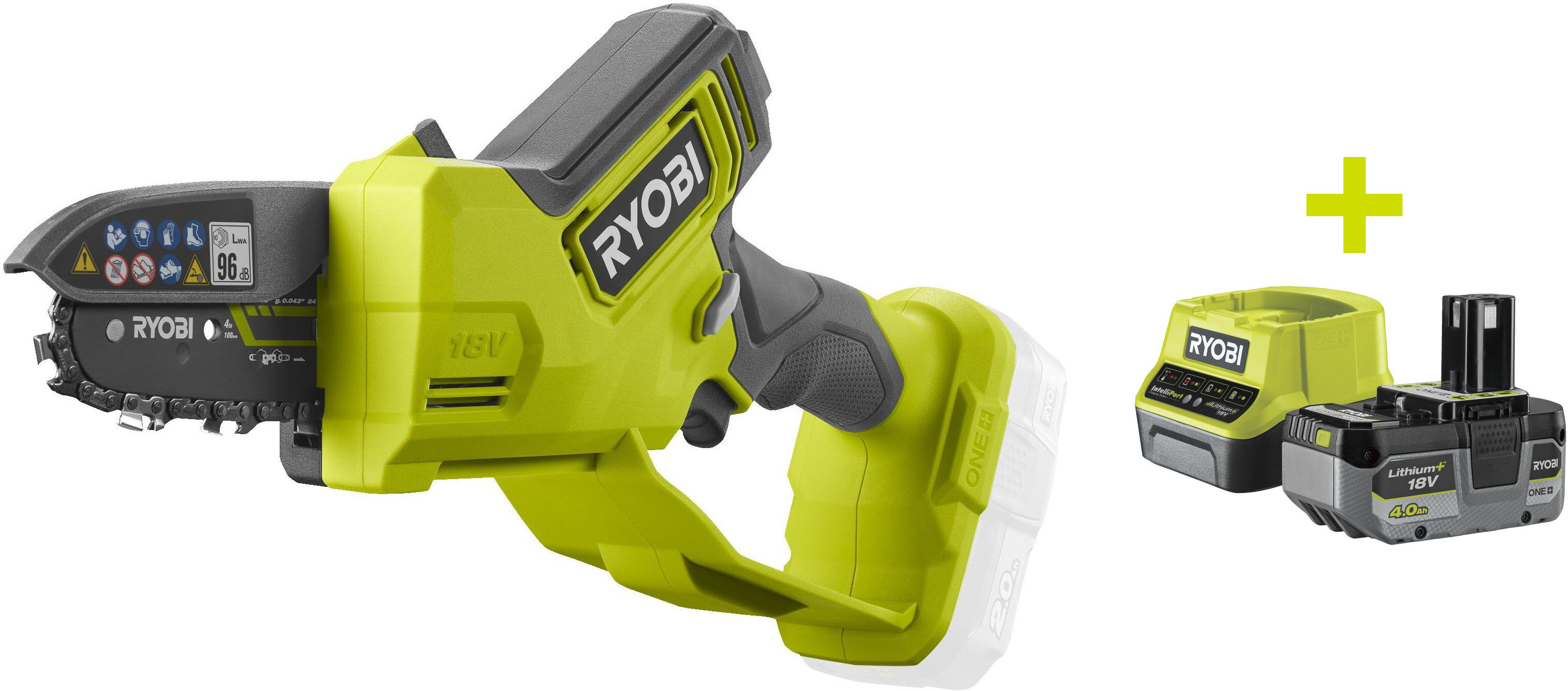 RYOBI RY18PSX10A-0 18V ONE+ Brushless cordless pruning saw 10 cm ...