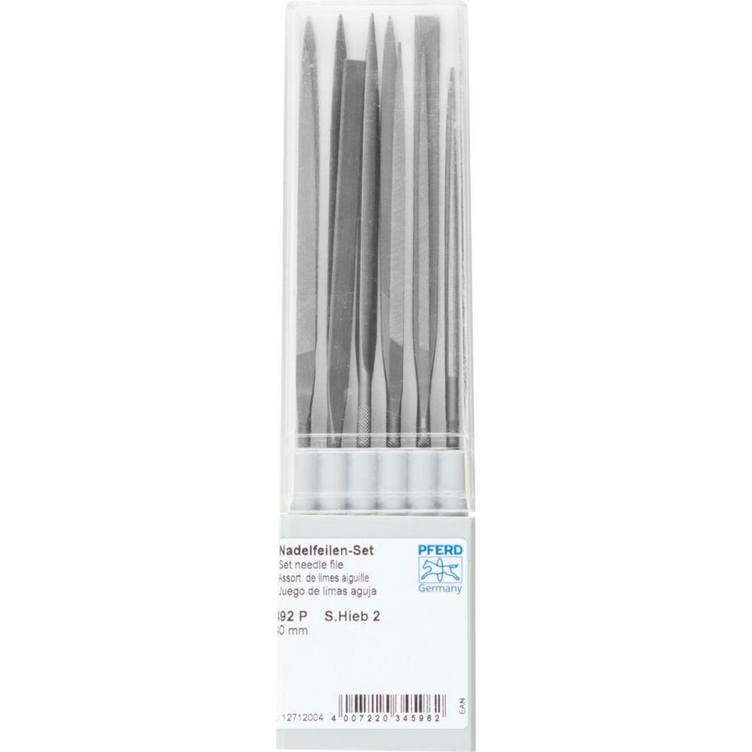 PFERD NFB 2492 140 H2 precision needle file set with Swiss cap 2 medium ...