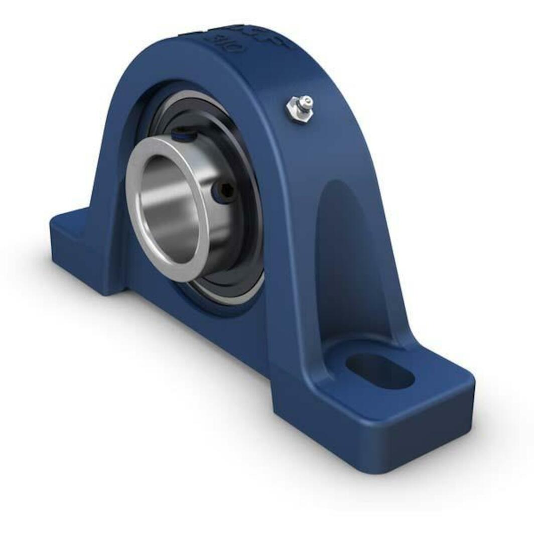SKF UCP 216 upright ball bearing unit with widened inner ring and locking with set screws, cast ...