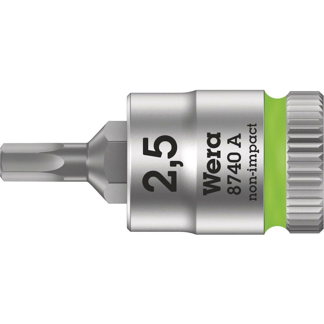WERA 8740 A Zyklop bit cap with 1/4" drive inner hexagon (2.5 x 28 mm ...