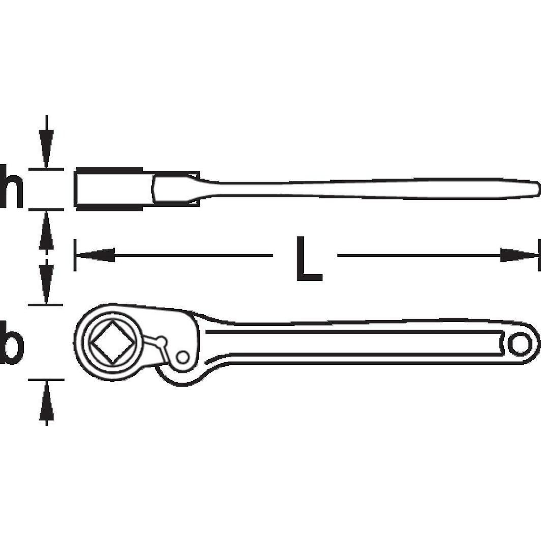 GEDORE 31 KR 40-80 slip ratchet 40" with ring UD 80 mm - 6257440 | Klium