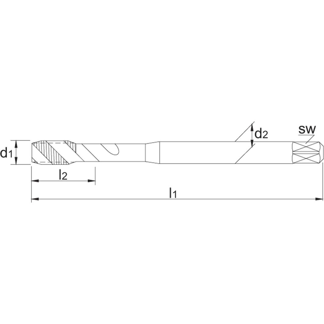 PHANTOM 243400482 UNI HSS-E machine tap DIN 371 UNC for blind holes No ...