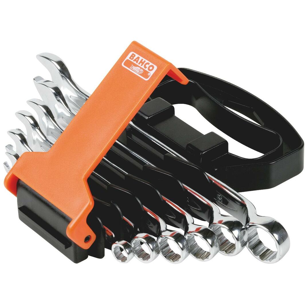 BAHCO 1952M/SH6 ring spanner set bent, metric in plastic holder 6-piece ...