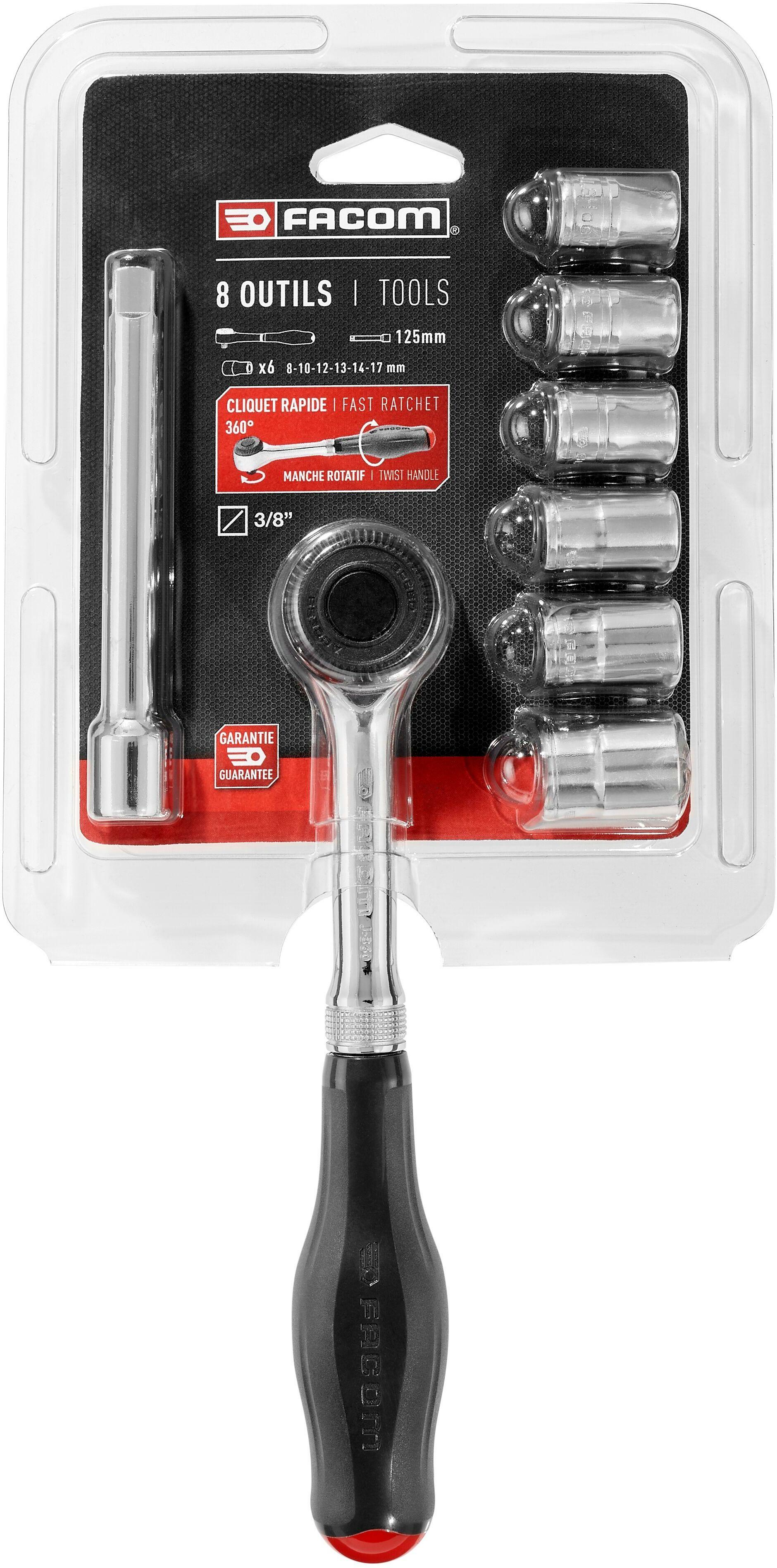 FACOM J.360PACKPB socket set 3/8 8 parts | Klium
