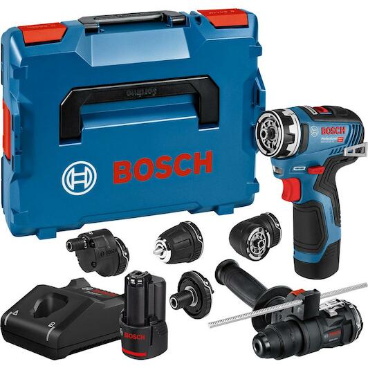 BOSCH GSR 12V-35 FC cordless drill driver incl. attachments in L-Boxx ...