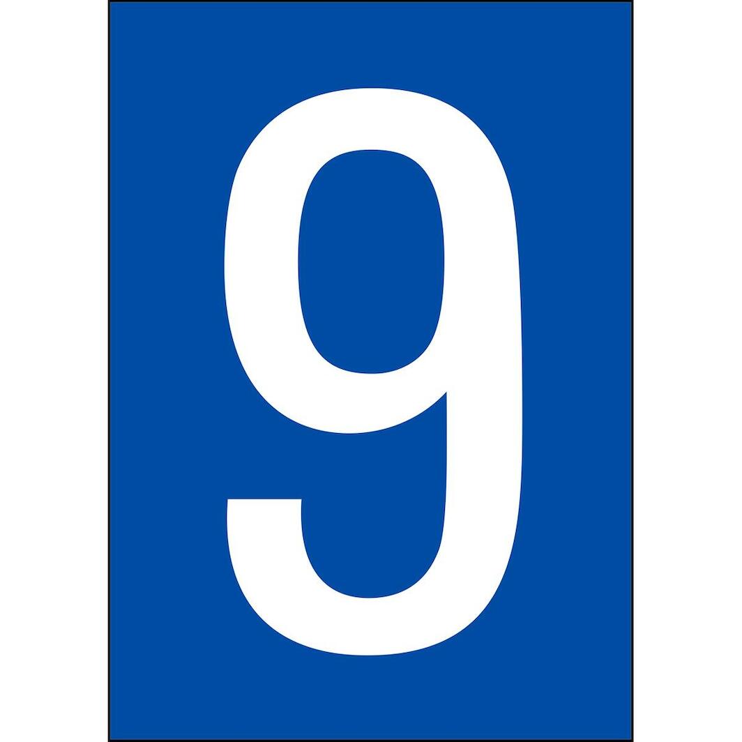 BRADY NL859A4BL-9 label with number 9 - DIN A4 format for permanent or ...