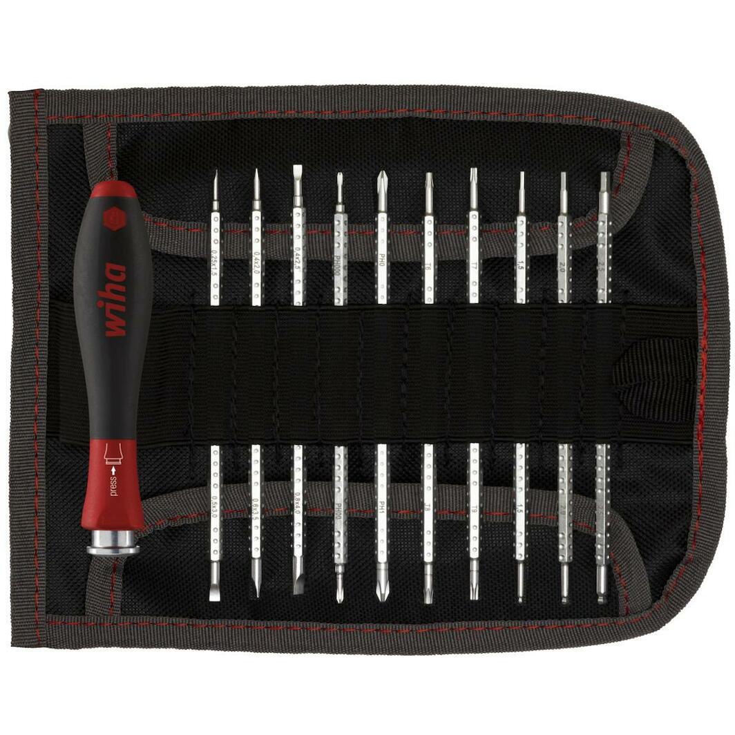 WIHA 269T1101 screwdriver with shank set System 4 assorted in roll case ...