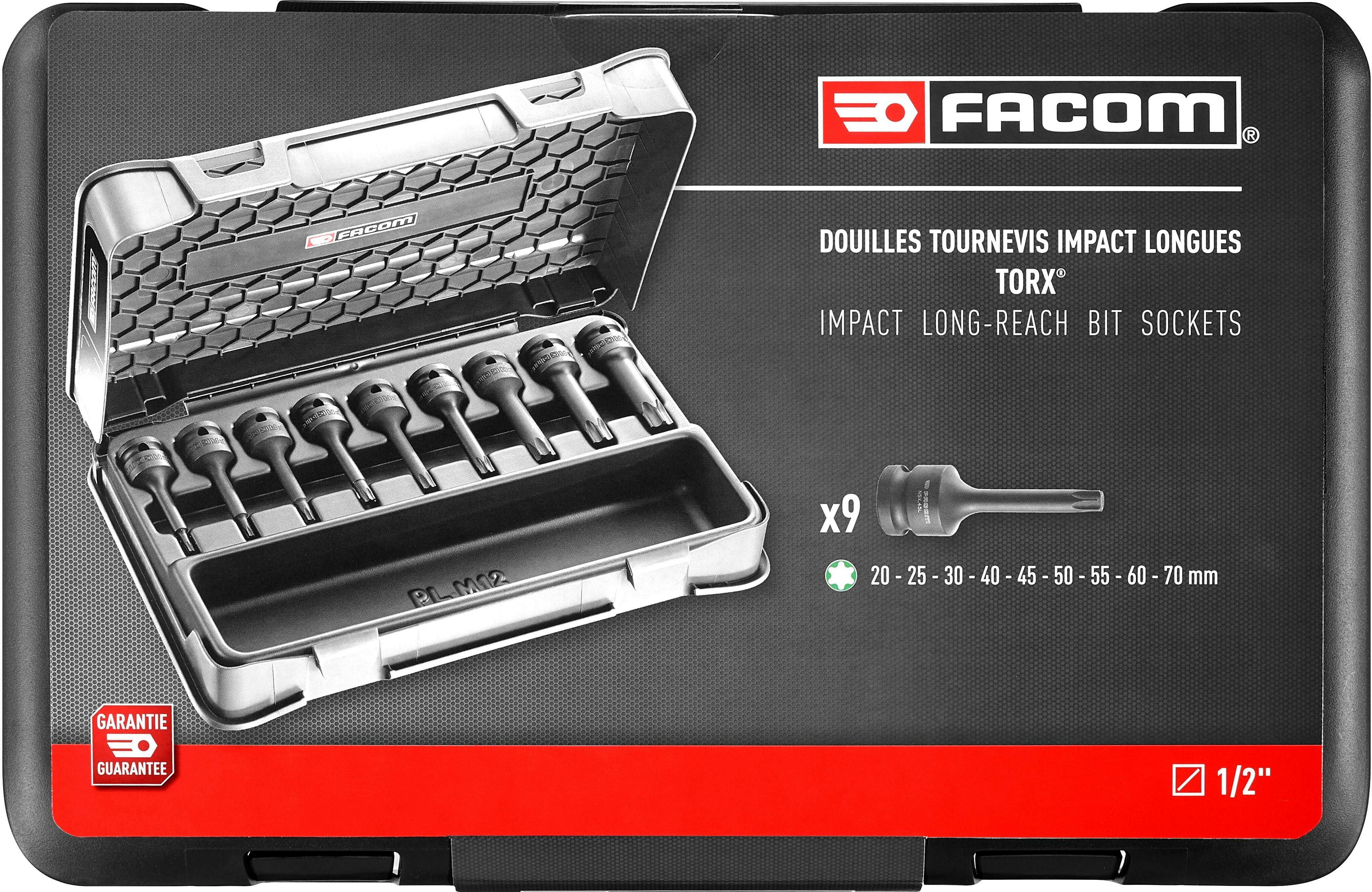 FACOM NSXL.J9APB impact socket set Torx female 20-70 mm 9-piece | Klium