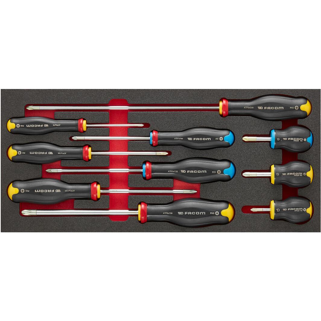 FACOM MODM.AT5 ProTwist screwdriver set in foam module 10-piece | Klium