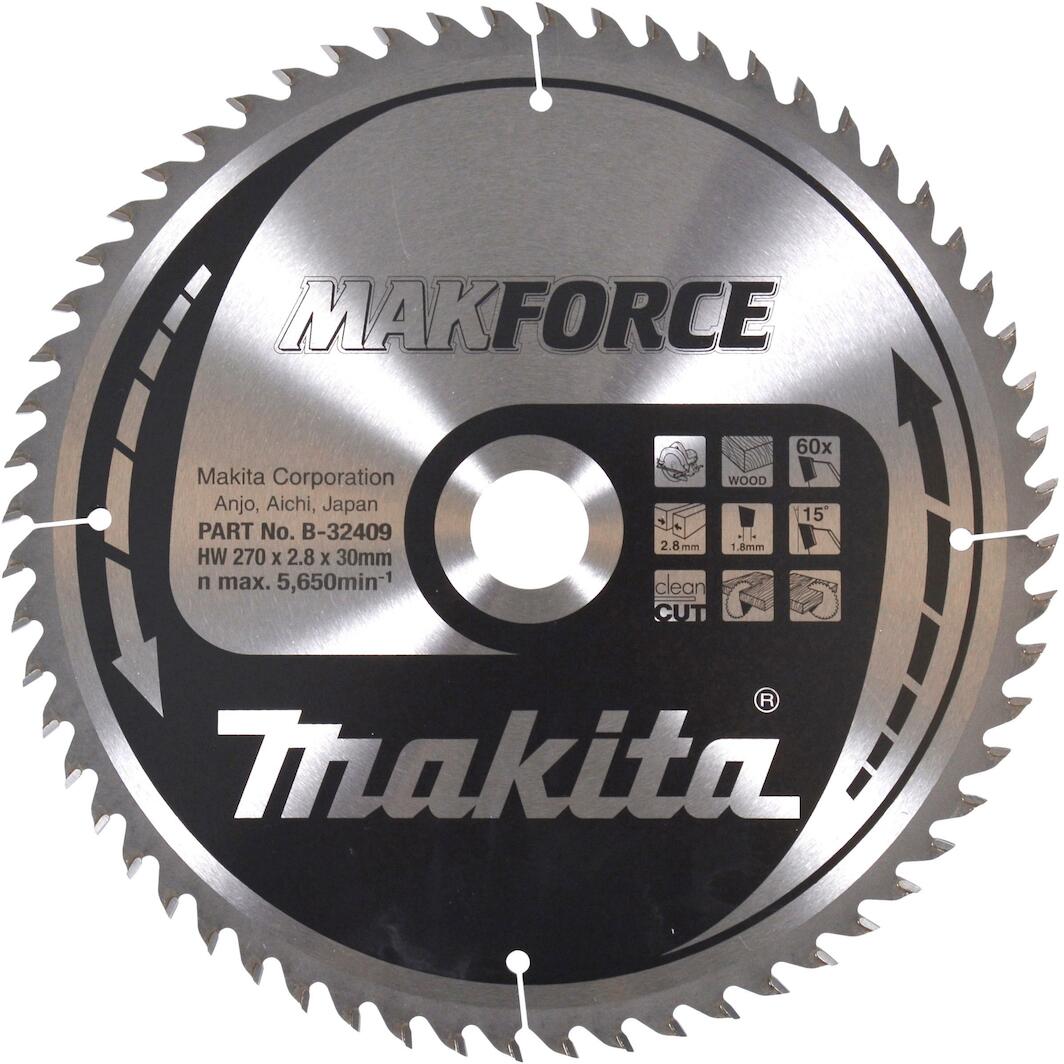 MAKITA B-32409 saw blade MAKFORCE 270x30x60T | Klium