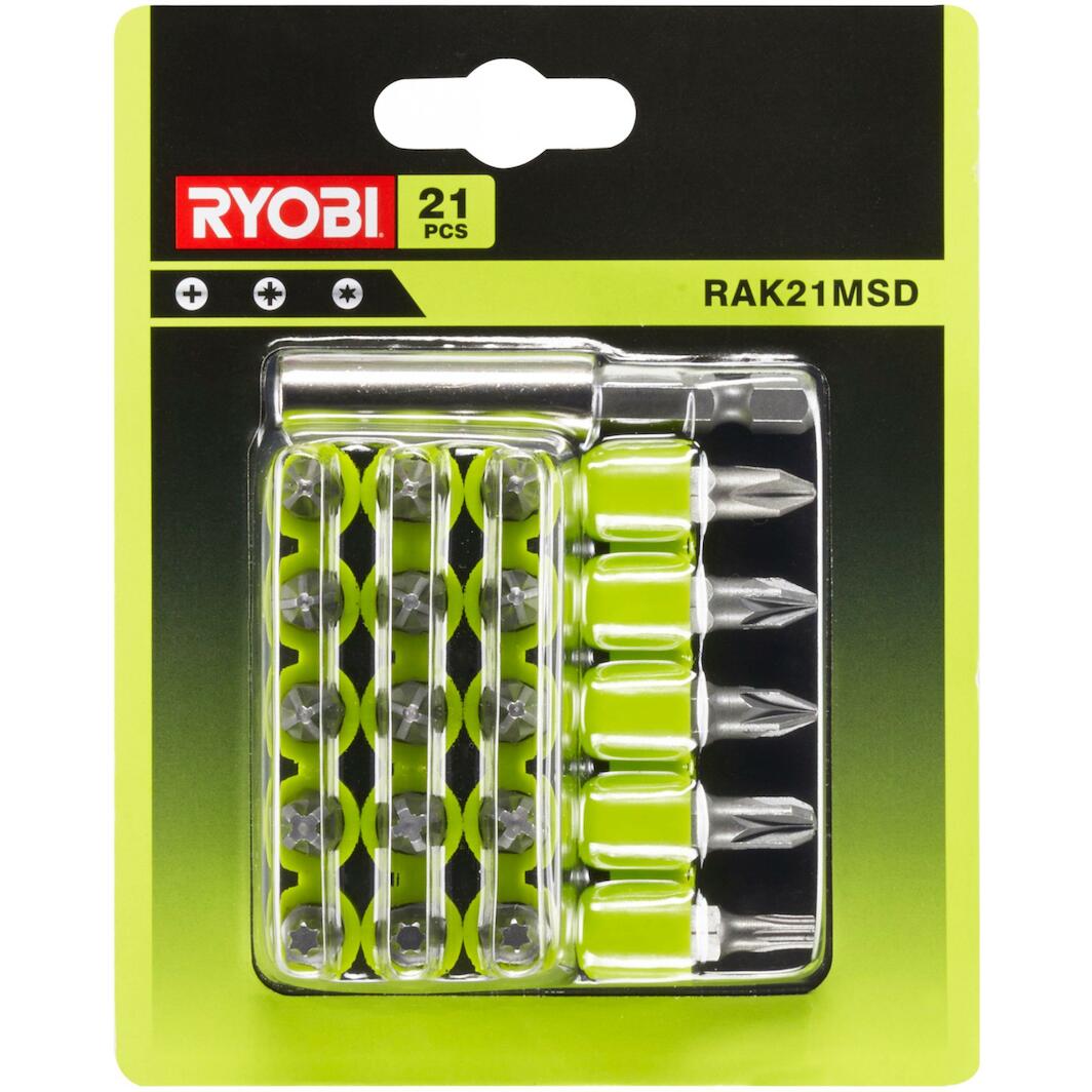 RYOBI RAK21MSD screwdriver bit set 21-piece - 5132003304 | Klium