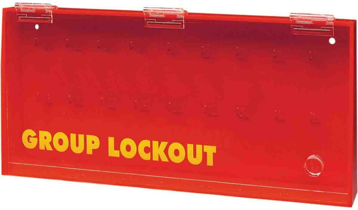 BRADY 800127 group lockout box with 18 hooks 406 mm x 195 mm | Klium