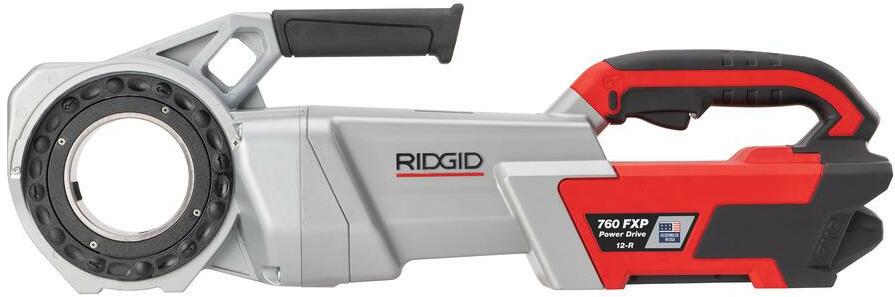 RIDGID 760 FXP 12-R 60V cordless drive machine in case (2x 4.0Ah ...