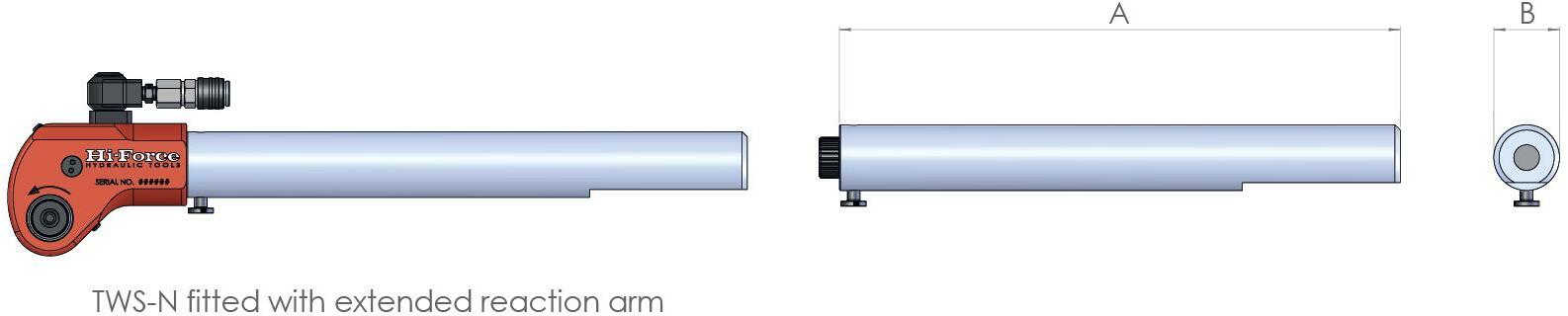 HI-FORCE MH150N-46 hexagonal drive shaft for hydraulic torque spanner ...