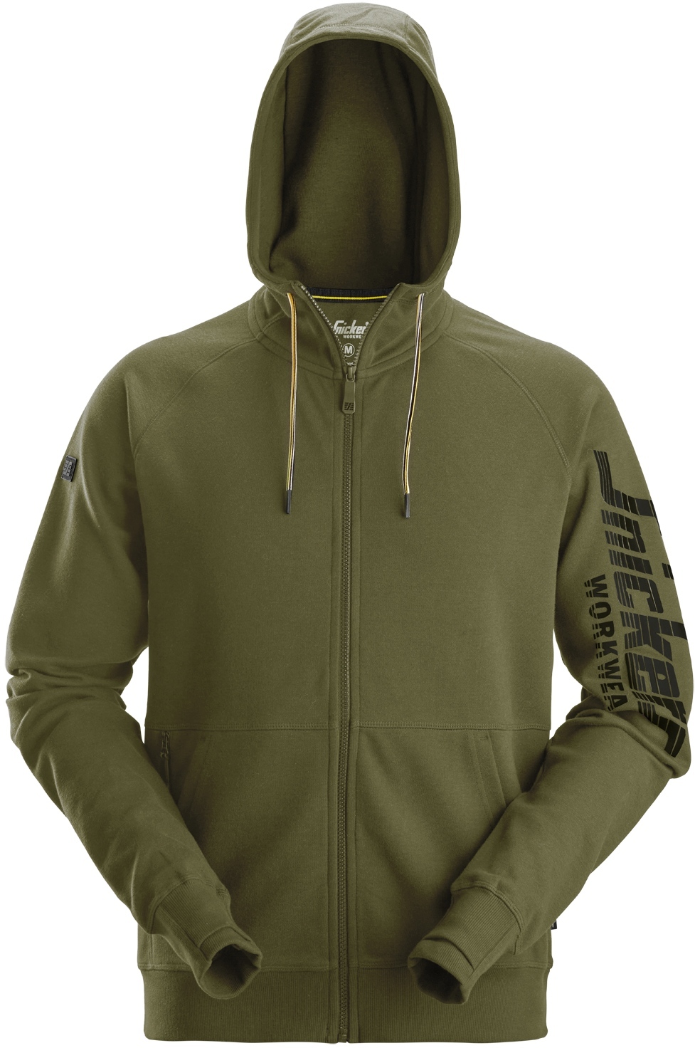 SNICKERS 2895 logo full-zip hoodie (khaki green) - 28953100004 | Klium