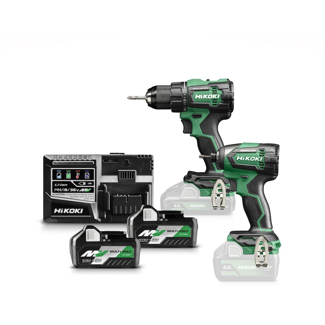 HIKOKI KC18DEWAZ 18V cordless machine set 2-piece DS18DE + WH18DE in ...