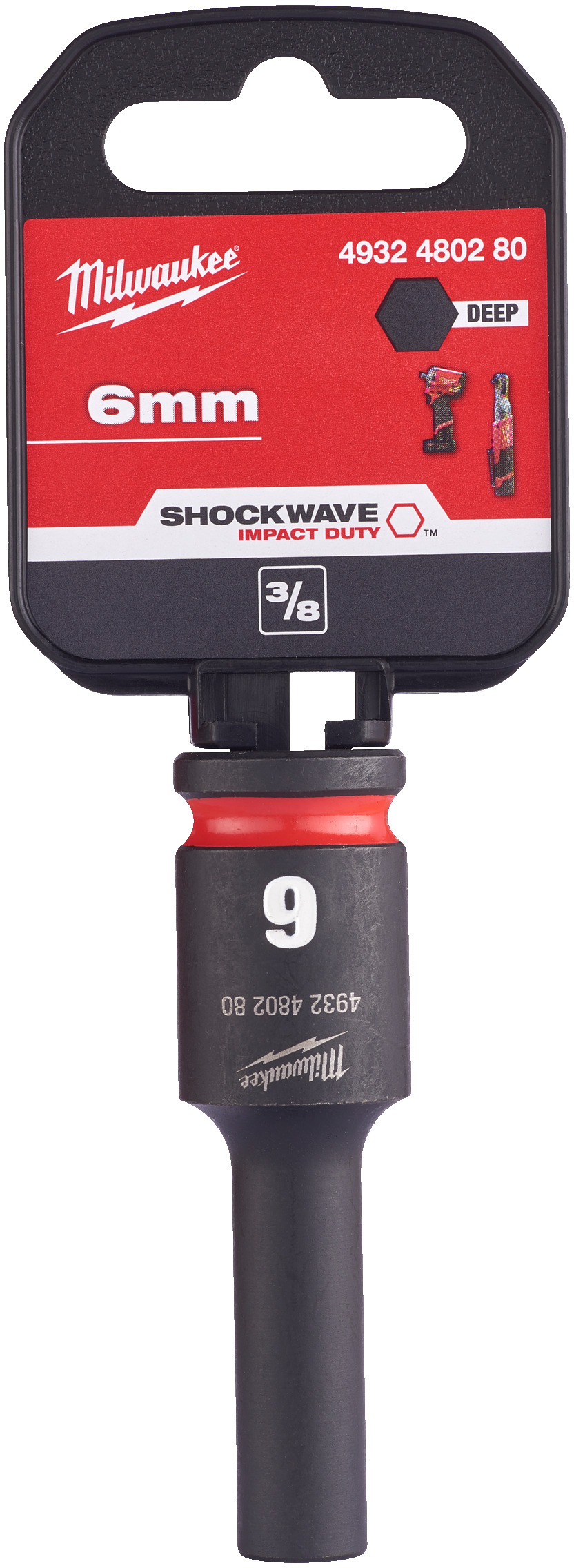 MILWAUKEE 4932480280 SHOCKWAVE percussion cap long 3/8" 6 mm | Klium