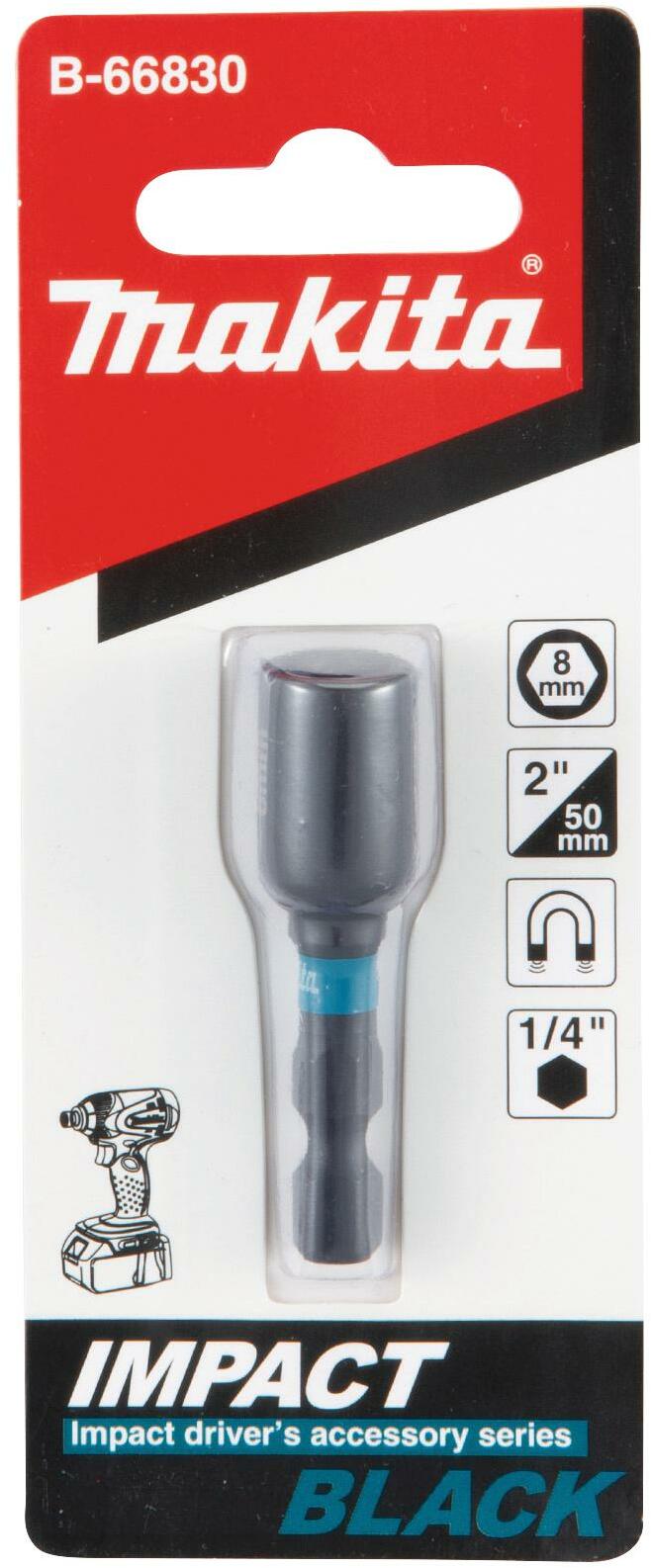MAKITA B-66830 IMPACT BLACK socket spanner magnetic 8mm | Klium
