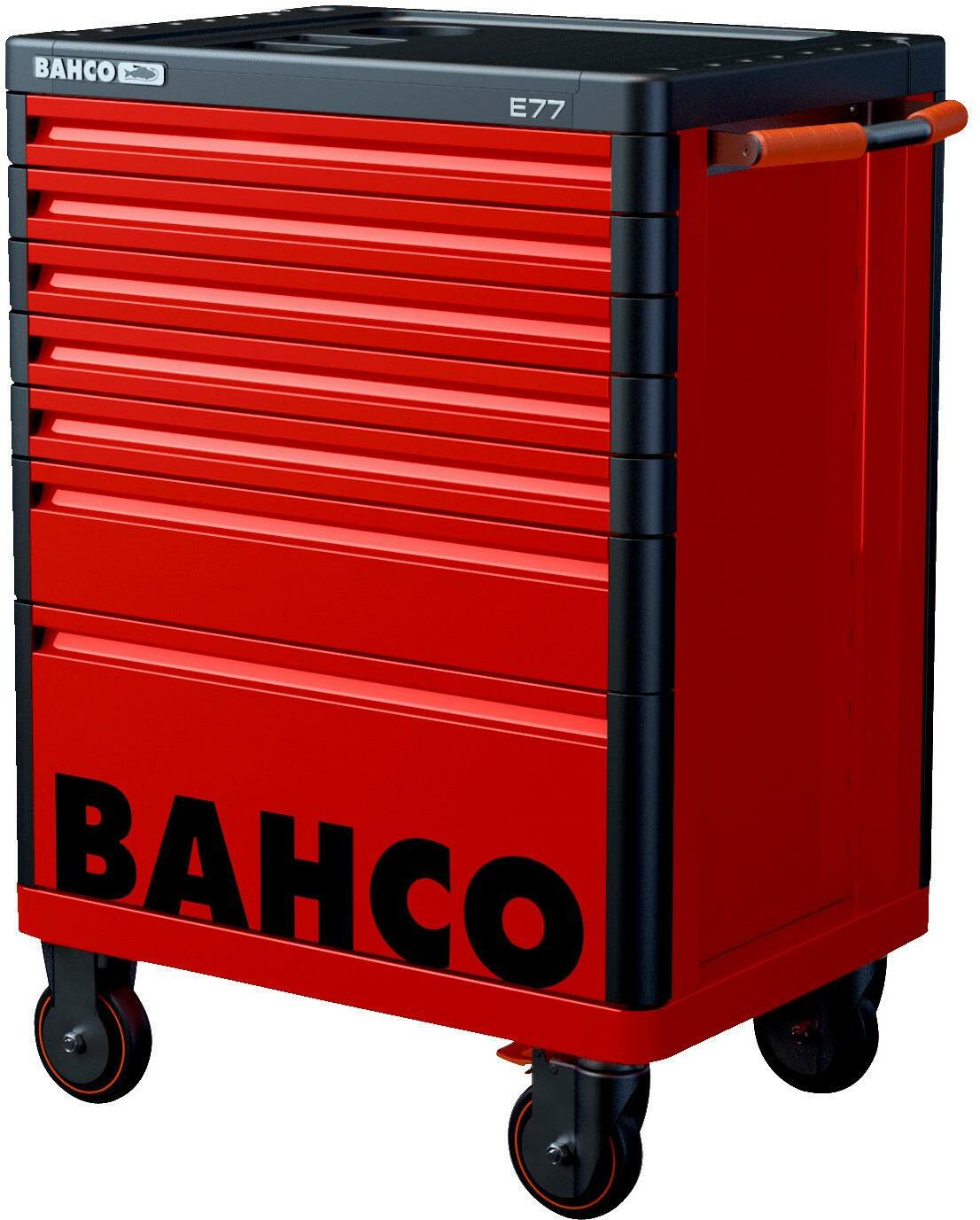 BAHCO 1477K7RED tool trolley Premium E77 26" with 7 drawers red, 693 mm ...