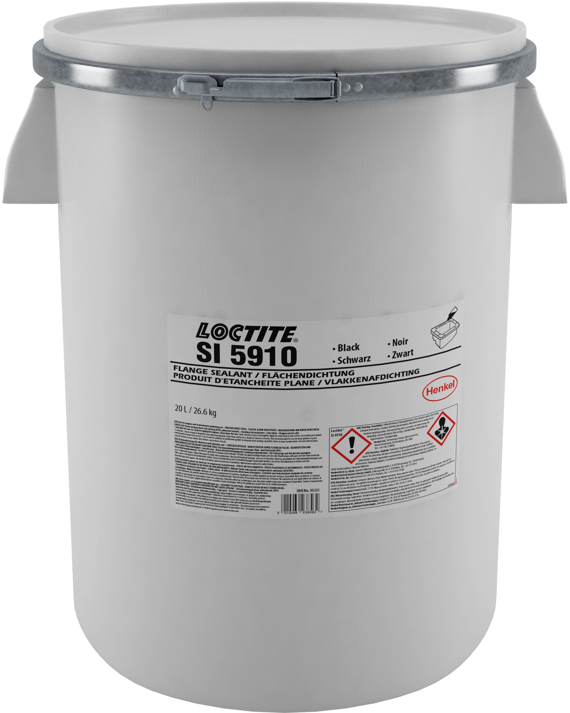 LOCTITE SI 5910 face seal silicone for flexible flanges black (20 l ...