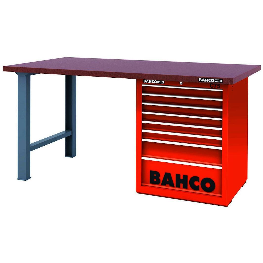 BAHCO 1495KH8BLWB15TD workbench heavy-duty with MDF worktop, drawer ...