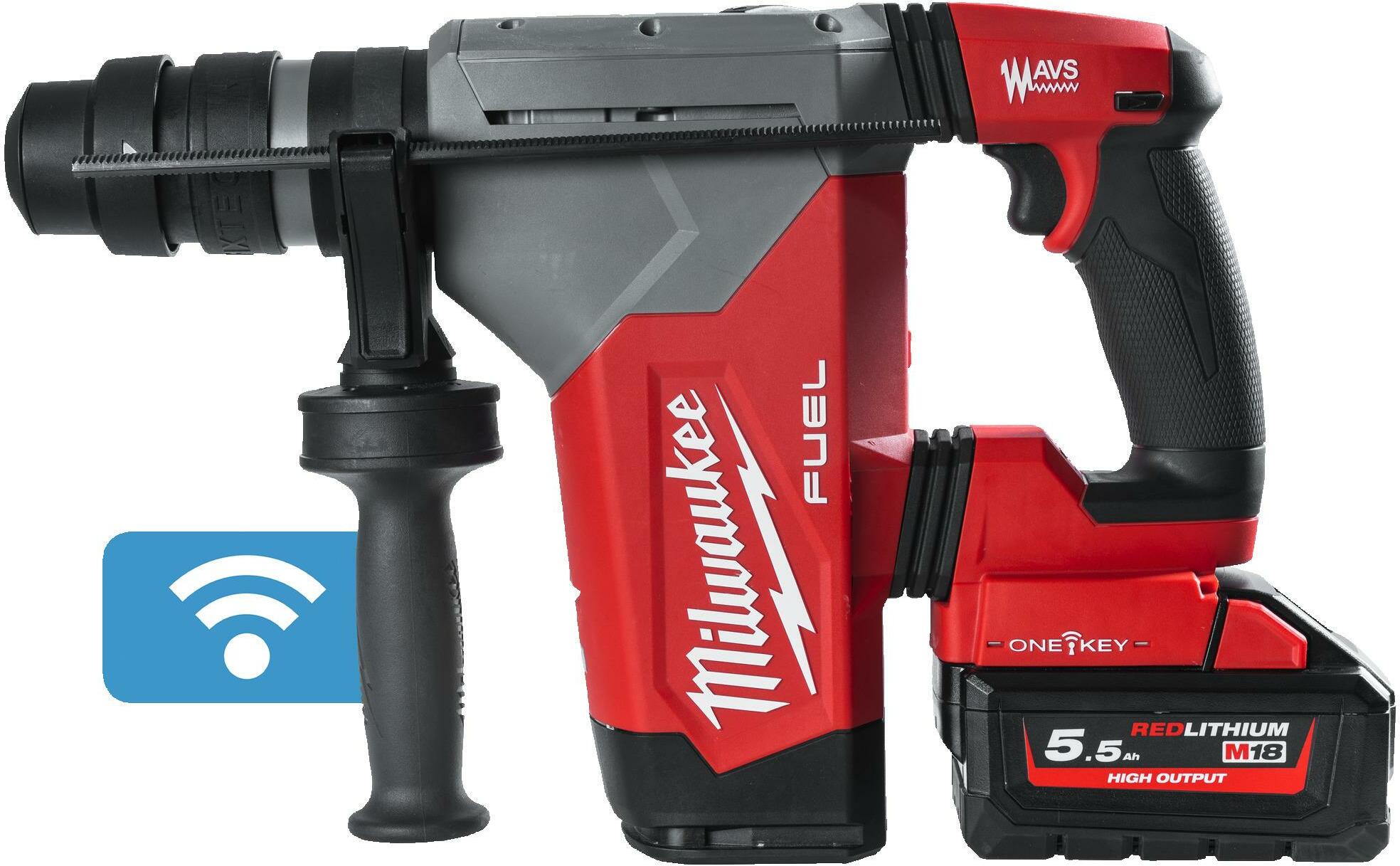 MILWAUKEE M18 ONEFHPX-552X FUEL ONE-KEY cordless combi hammer SDS-plus 32 mm FIXTEC in HD Box ...