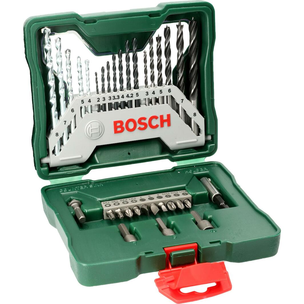 BOSCH 2607019325 X-Line drill and screw bit set in plastic case 33 ...