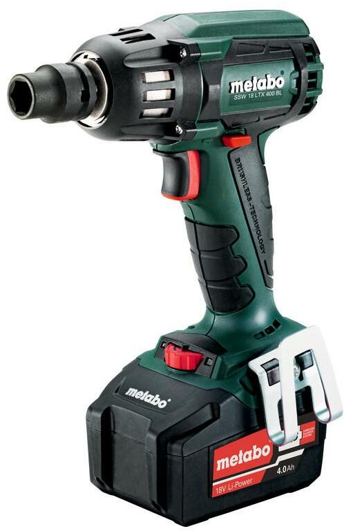 METABO SSW 18 LTX 400 BL cordless impact screwdriver in metaBOX 145 (2x ...