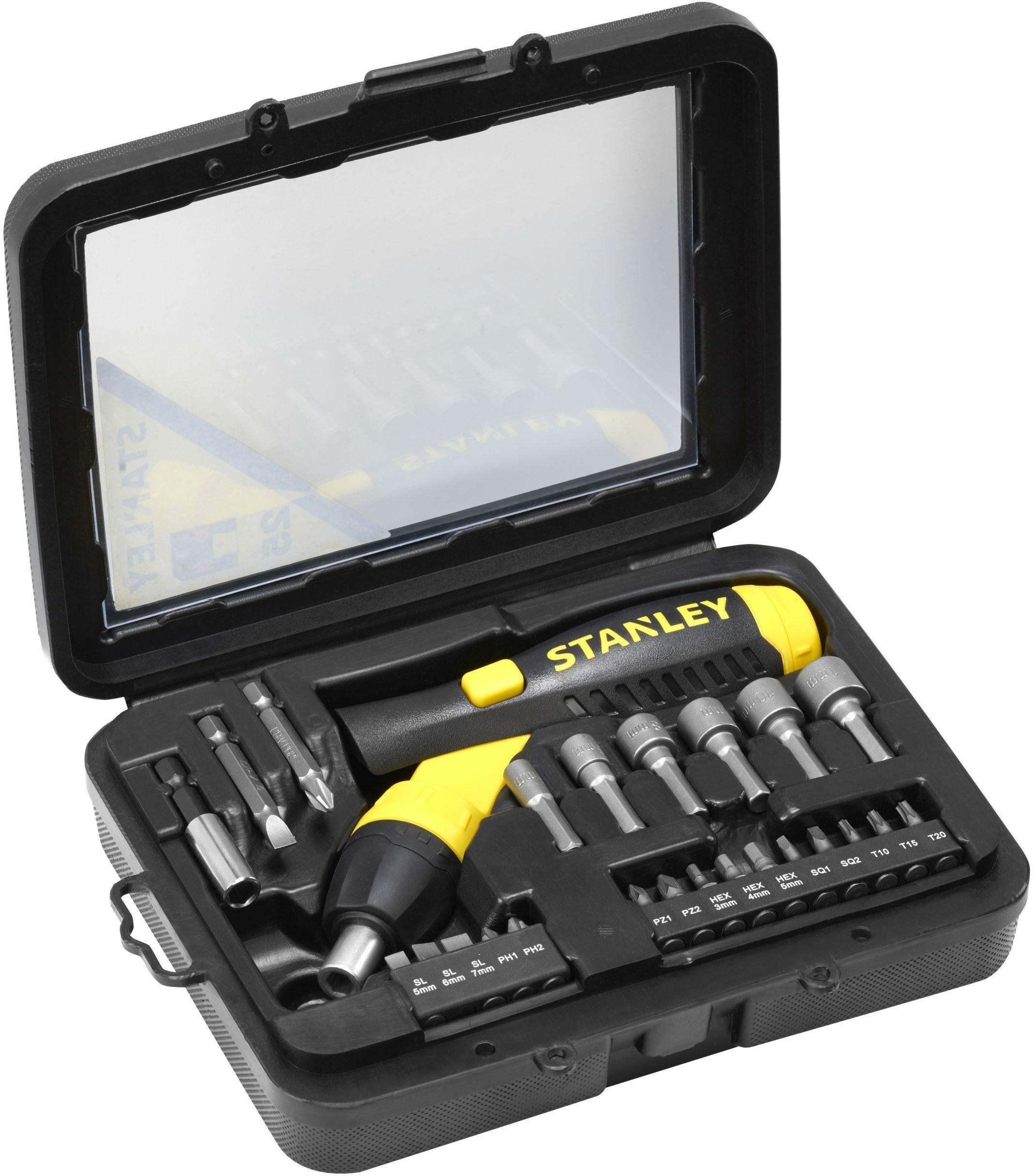 STANLEY 0-63-022 pistol grip ratchet bit set 22-piece | Klium