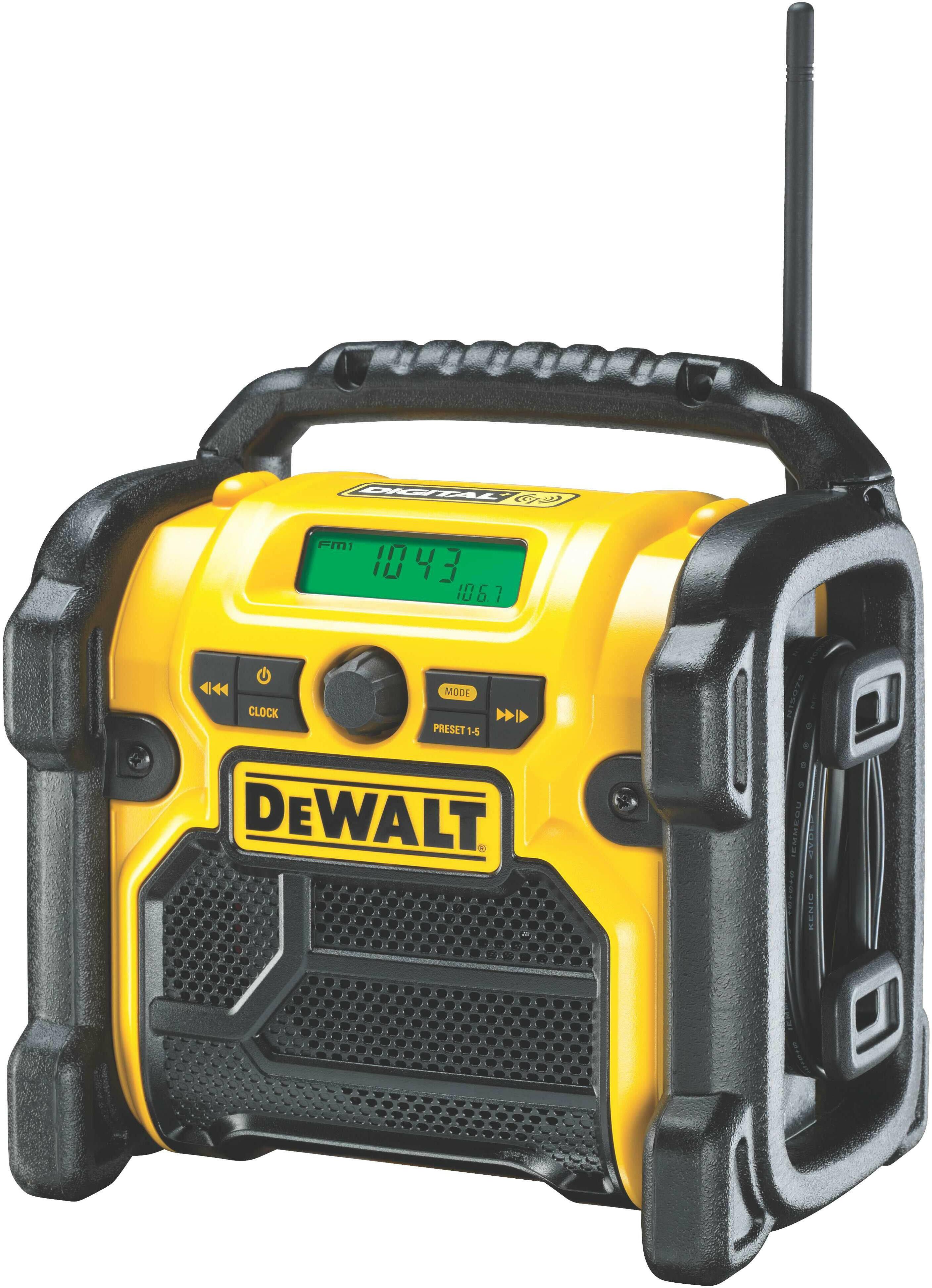 DEWALT DCR020-QW XR compact cordless radio DAB+/FM (without battery and charger) | Klium