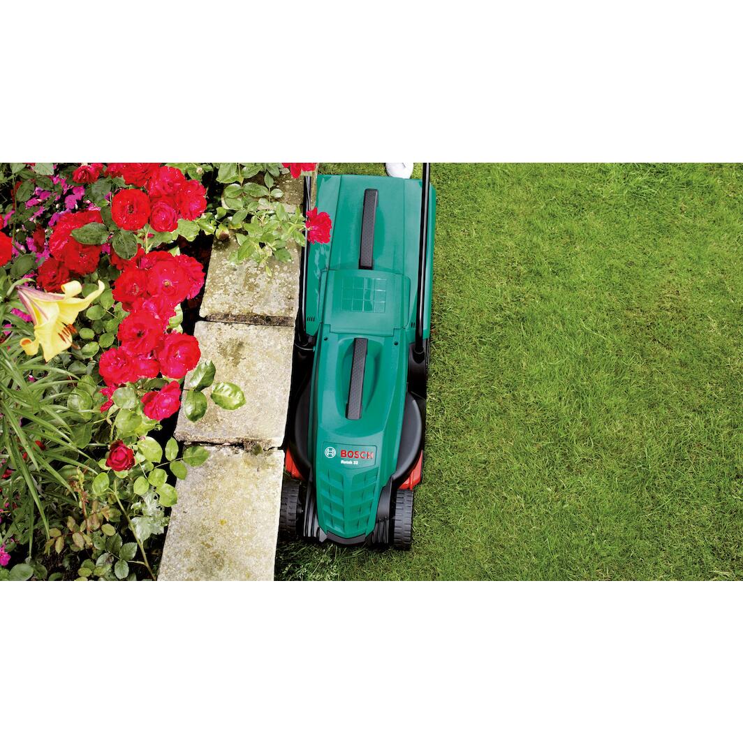 BOSCH Rotak 32 lawnmower 1200 W with 31-litre collection box, cutting ...
