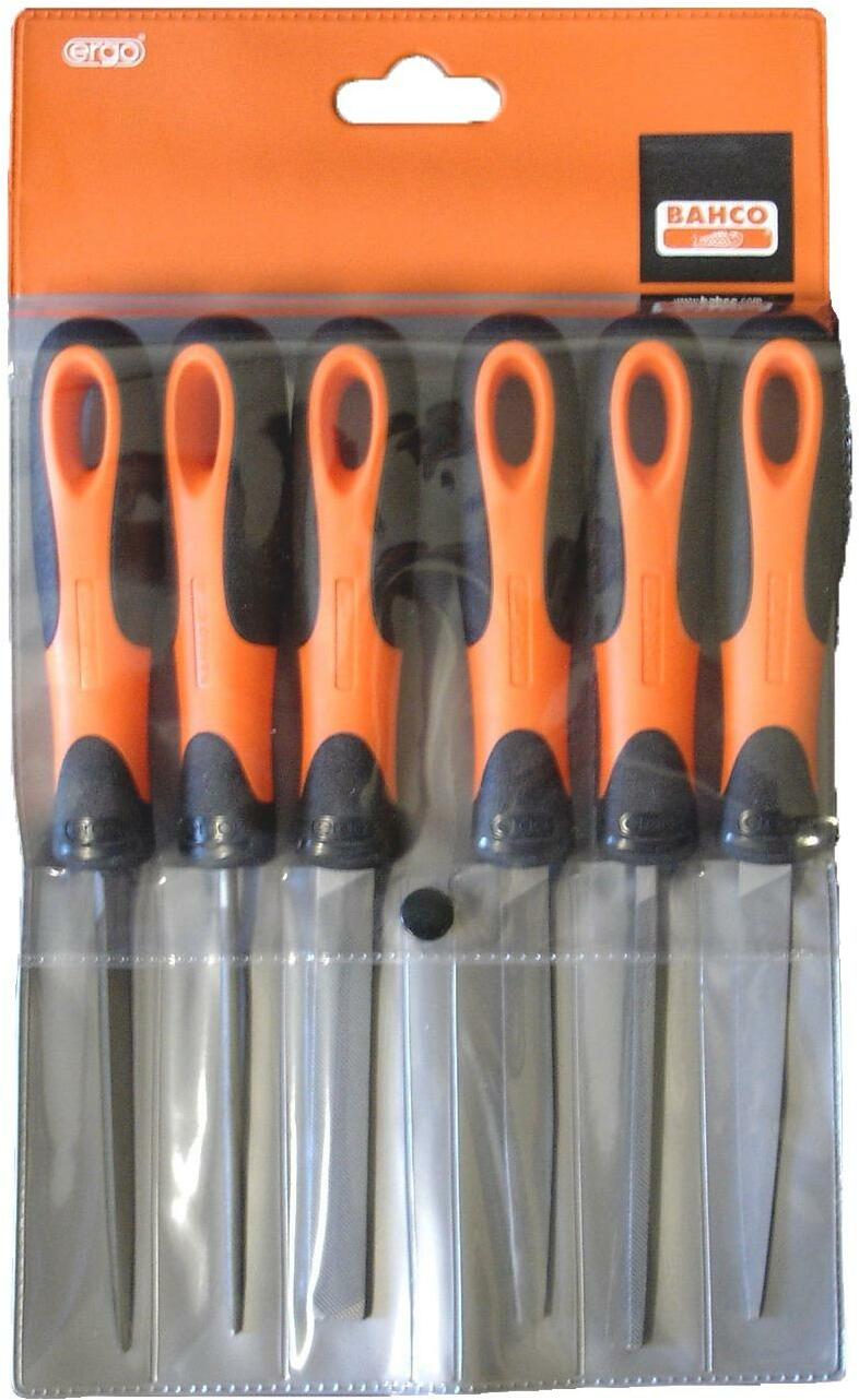 BAHCO 1-476-04-3-2 workshop file set ERGO with handle sweet 100 mm 6 ...