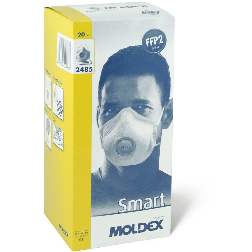 MOLDEX 2485 Smart FFP2 NR D dust mask with Ventex Klima valve | Klium