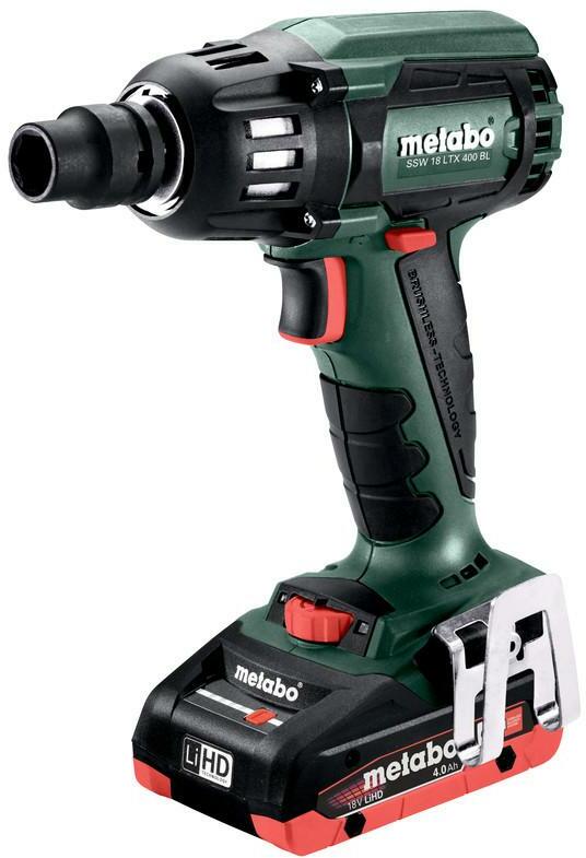 METABO SSW 18 LTX 400 BL cordless impact screwdriver in metaBOX 145 (2x ...