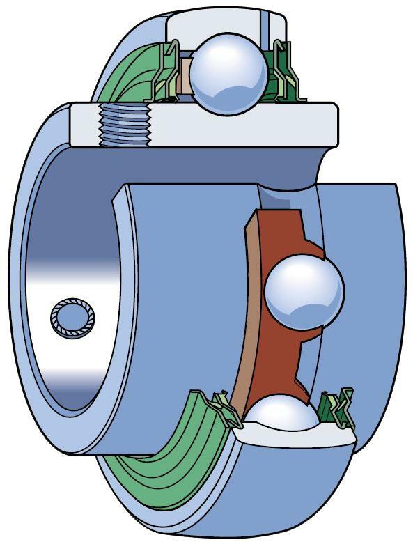 SKF YAR 208-2FW/VA201 Y insert bearing cylindrical with set screw for metric shaft, 40 x 80 mm ...