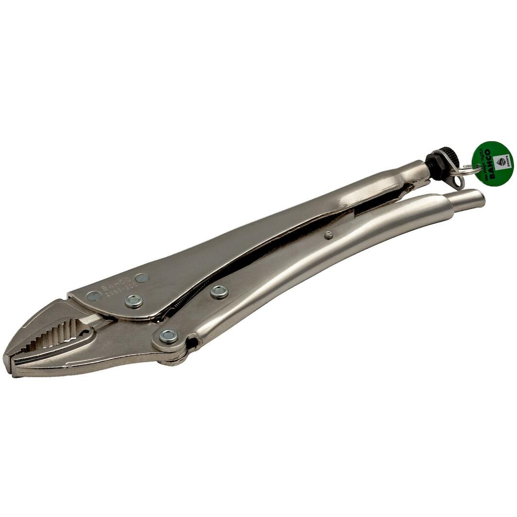BAHCO TAH2953-300 gripping pliers with safety ring curved jaws chrome ...