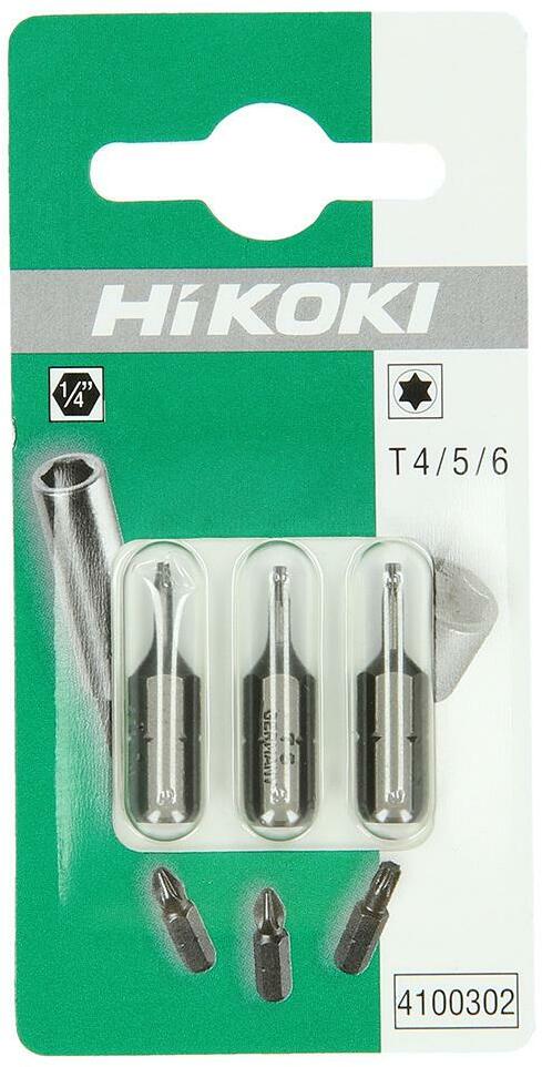 HIKOKI 4100302 bit set 1/4" Torx T4 / T5 / T6 - 25mm | Klium