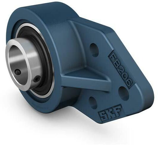 SKF UCFB 206/H ball bearing unit with support flange, three bolts and locking with set screw ...