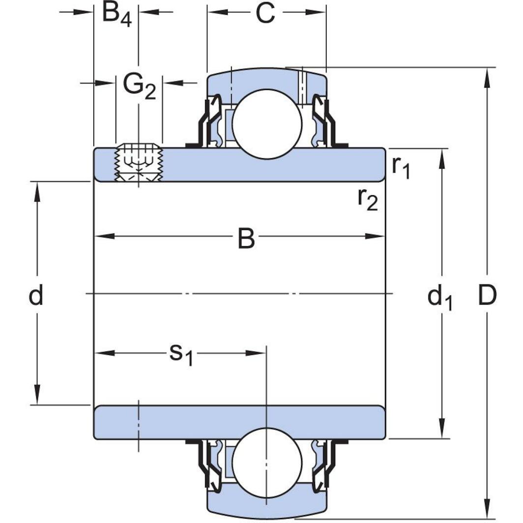 SKF YAR 203-2F Y insert bearing cylindrical with set screw for metric shaft, 17 x 40 mm | Klium