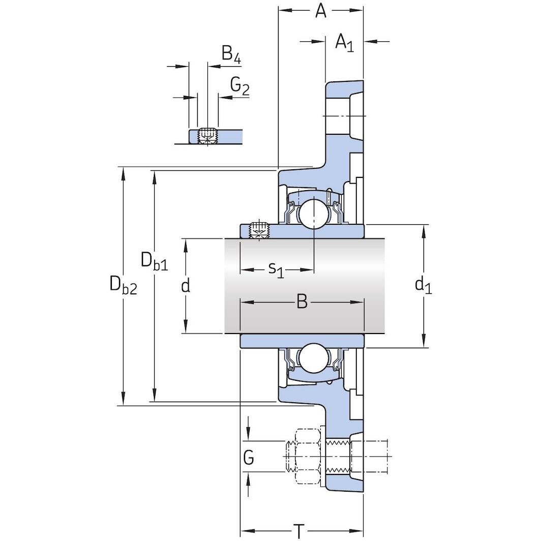 SKF FYTB 25 TF/VA228 Y ball bearing unit with flange oval, d 25 mm, A 30 mm, J 99 mm | Klium